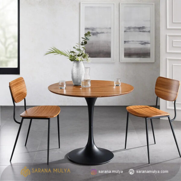 Meja Besi Bulat Untuk Cafe Minimalis - Sarana Mulya