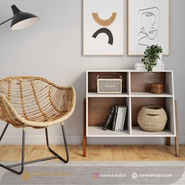 Rak Buku Mini Kayu Minimalis Masakini - Sarana Mulya