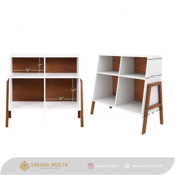 Rak Buku Mini Kayu Minimalis Masakini - Sarana Mulya