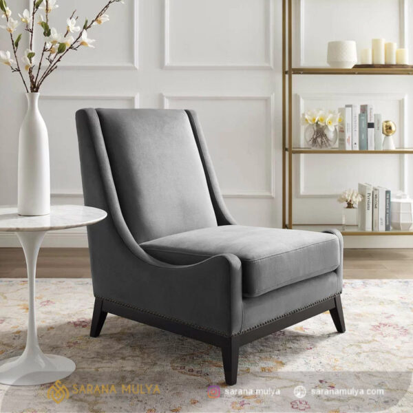 Sofa Single Santai Kayu Jati Modern - Sarana Mulya