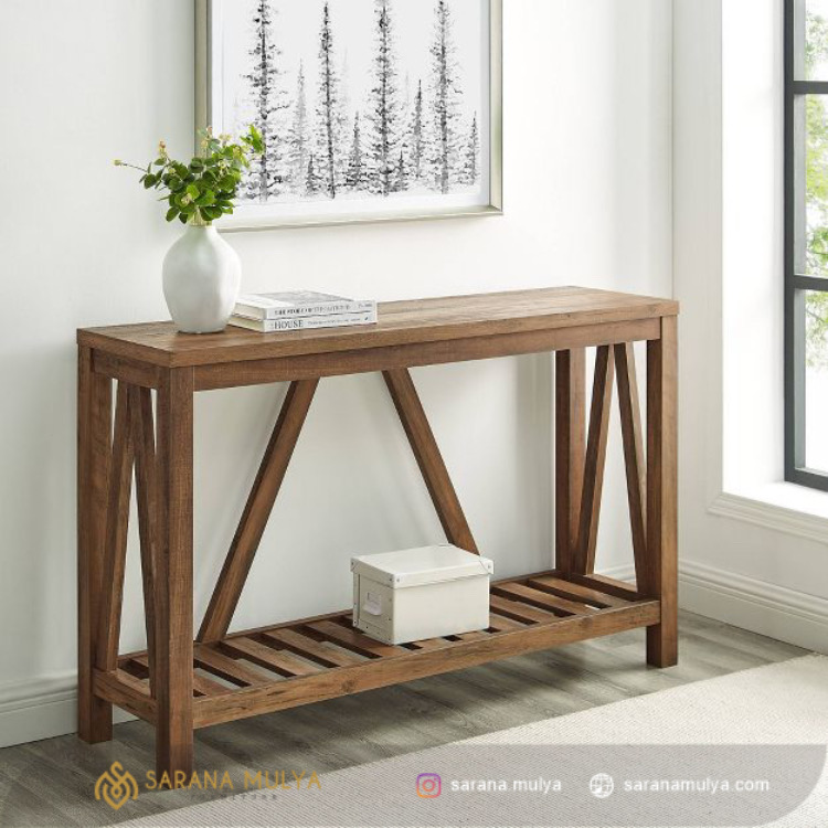Meja Konsol Jati Klasik Kayu Solid - Sarana Mulya