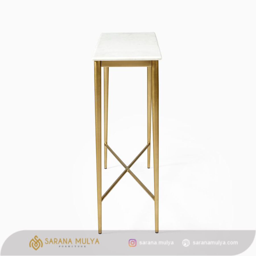 Meja Konsol Marmer Stainless Minimalis - Sarana Mulya