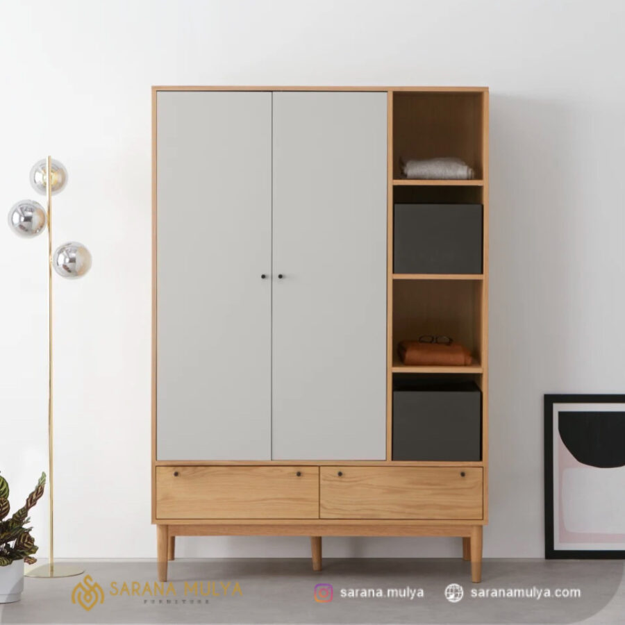Lemari Baju Kayu Terbaru Minimalis - Sarana Mulya