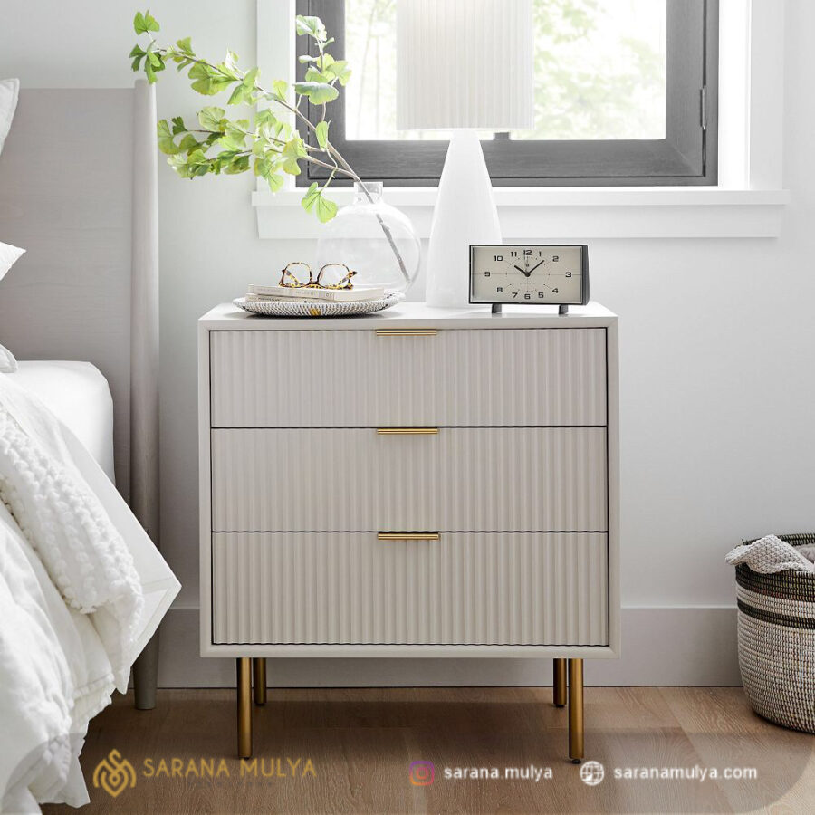 Nakas Putih Kayu Minimalis Modern - Sarana Mulya