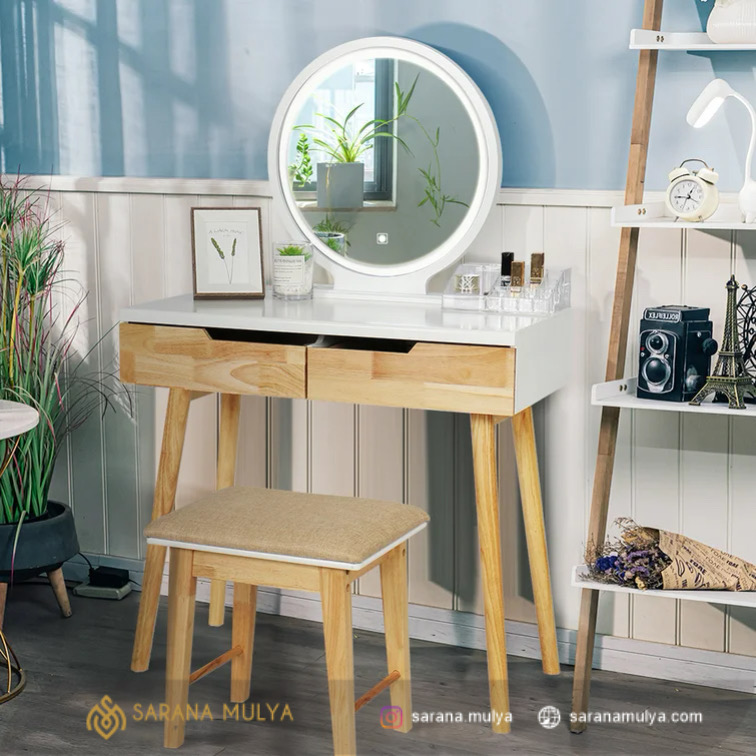 Meja Rias Retro Kayu Minimalis - Sarana Mulya